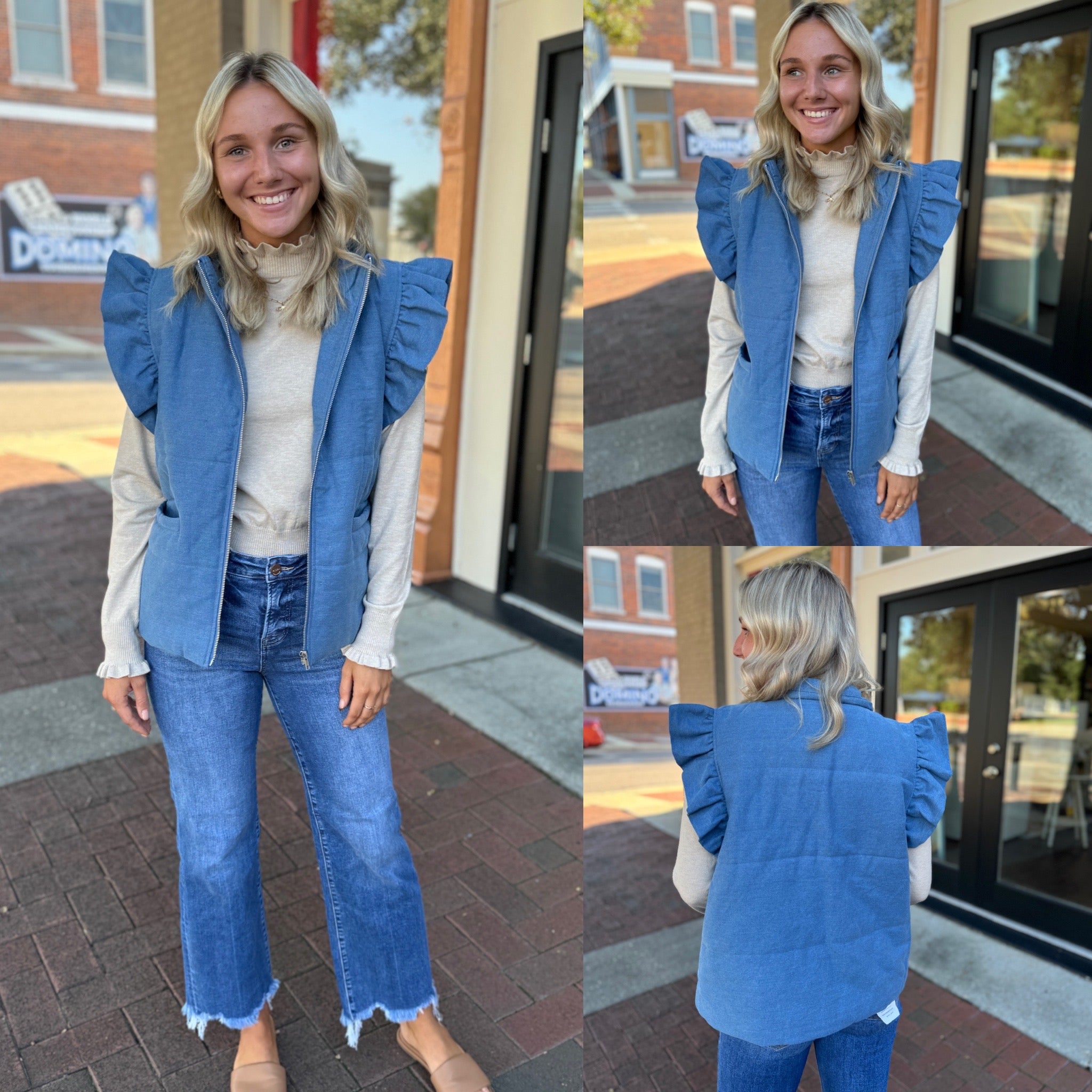 Denim Puffer Vest – The Teal Gypsy Boutique
